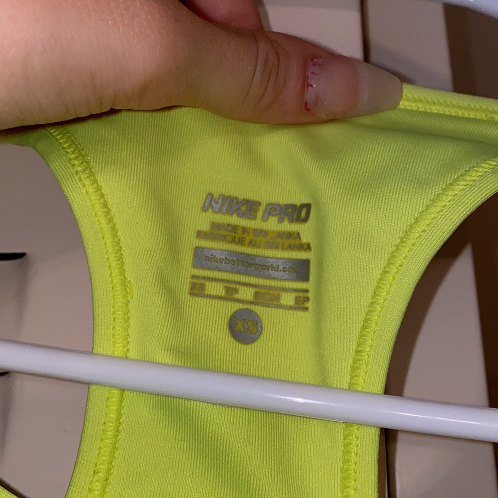 Neon Yellow/Green Nike Sports Bra - Gem
